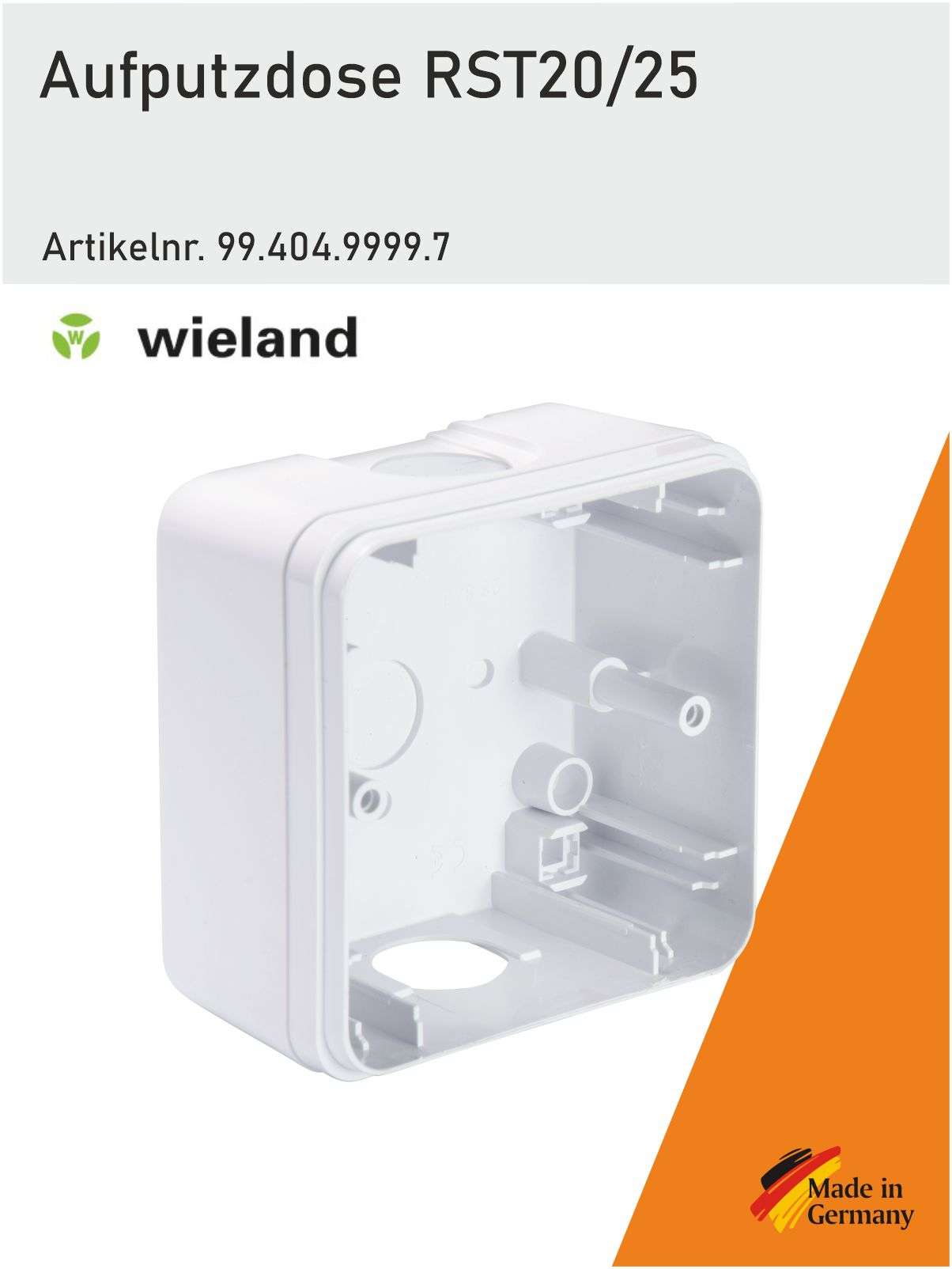Gridbox mit Wieland-RST®, FI-Schutzschalter & Leistungsmesser