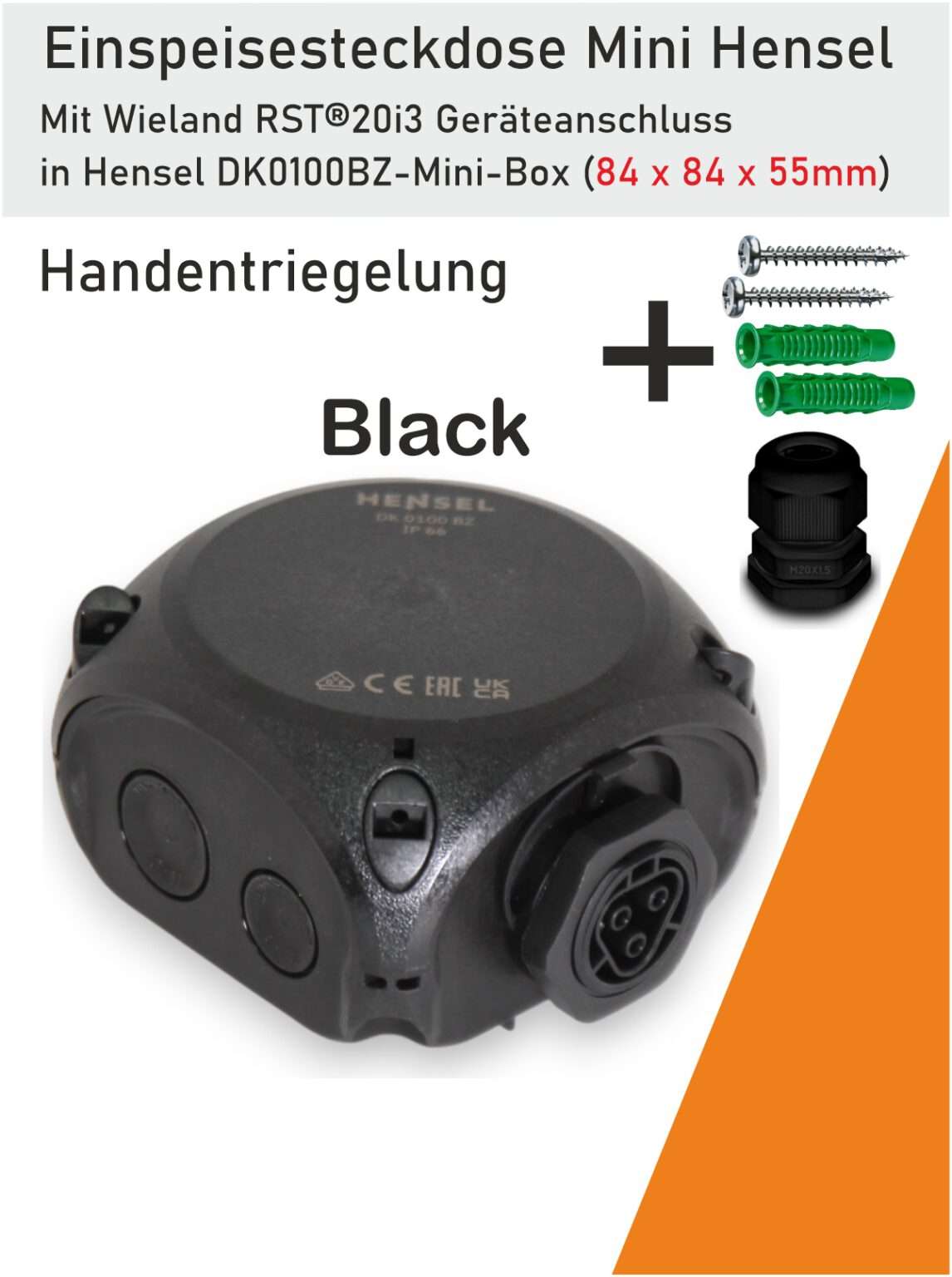 Gridbox mit Wieland-RST®, FI-Schutzschalter & Leistungsmesser